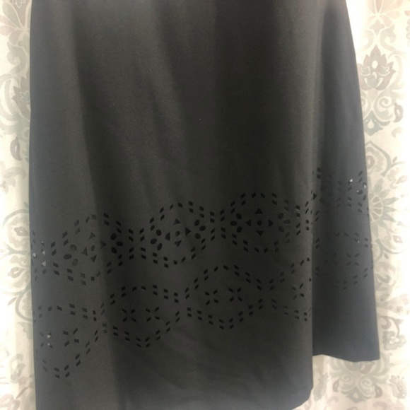 Tahari | Dresses | Tahari Laser Cut Black Dress | Poshmark